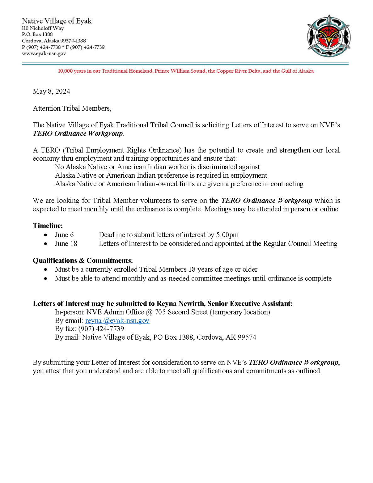 Native Village of Eyak - Home